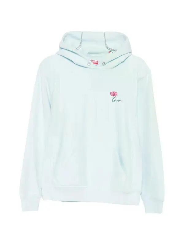 Kenzo Embroidered Flower Hoodie - Blue