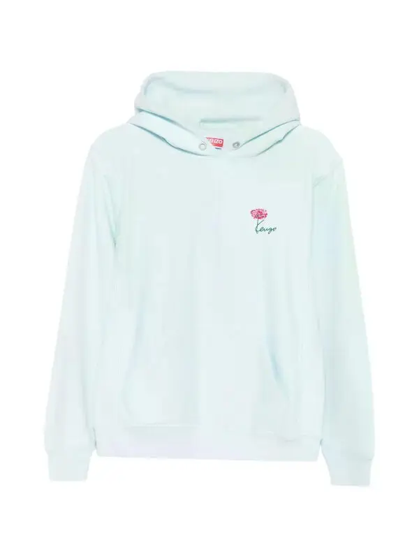 Kenzo Embroidered Flower Hoodie - Blue