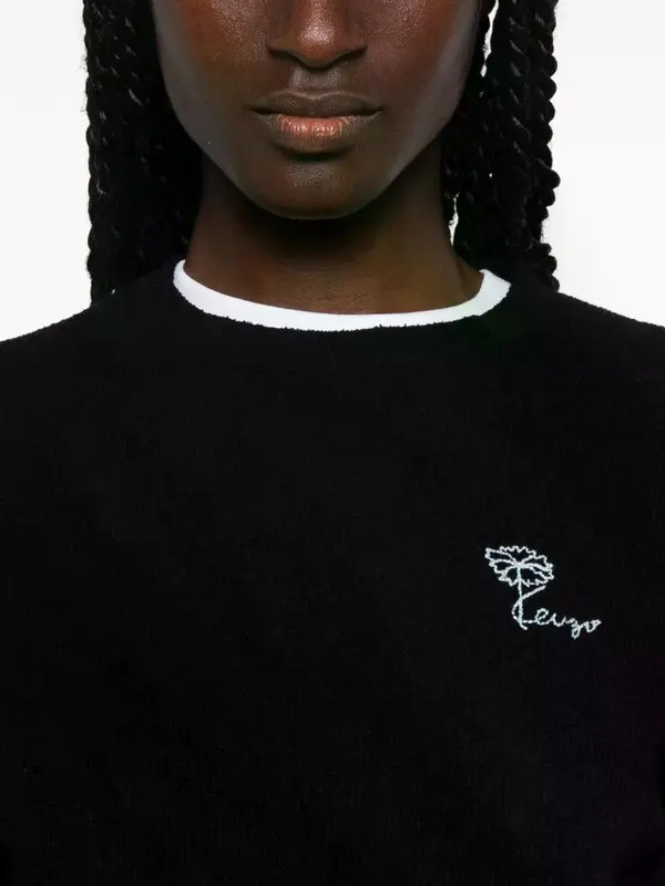 Kenzo Embroidered Ribbed Knit Jumper