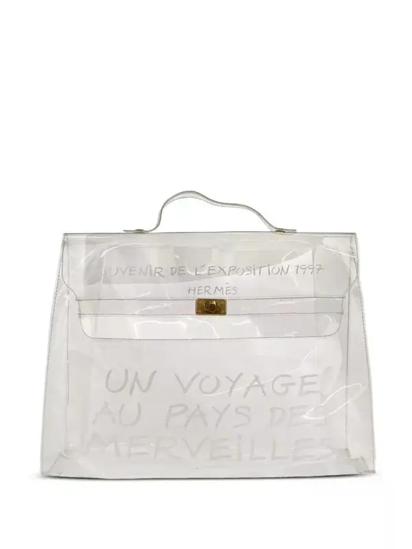 Hermès Kelly Tuck-lock Fastening Tote Bag - White