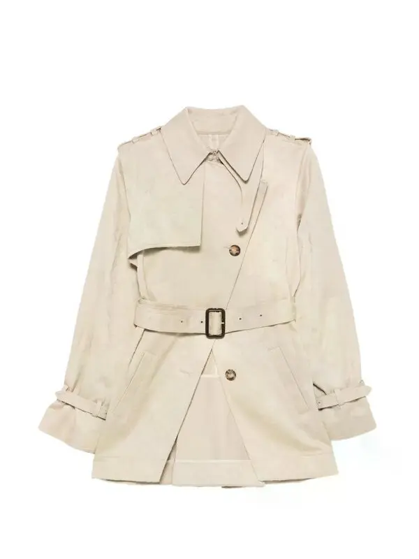 Givenchy Double-breasted Belted Jacket With Monogram Pattern