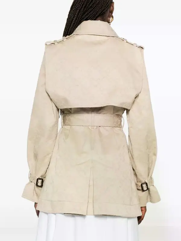 Givenchy Double-breasted Belted Jacket With Monogram Pattern
