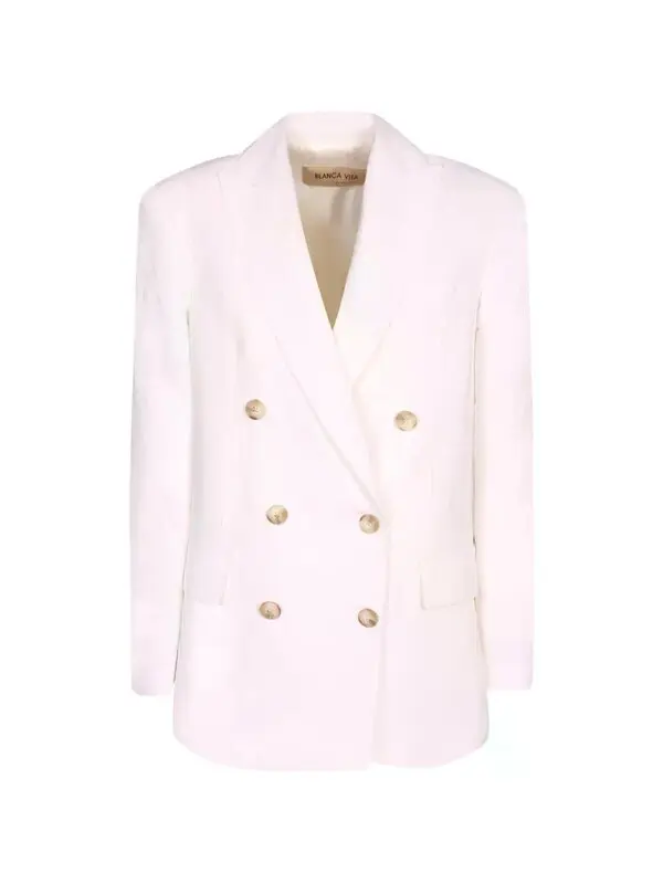 BLANCA VITA Double-breasted Peak-lapel Blazer - Pink