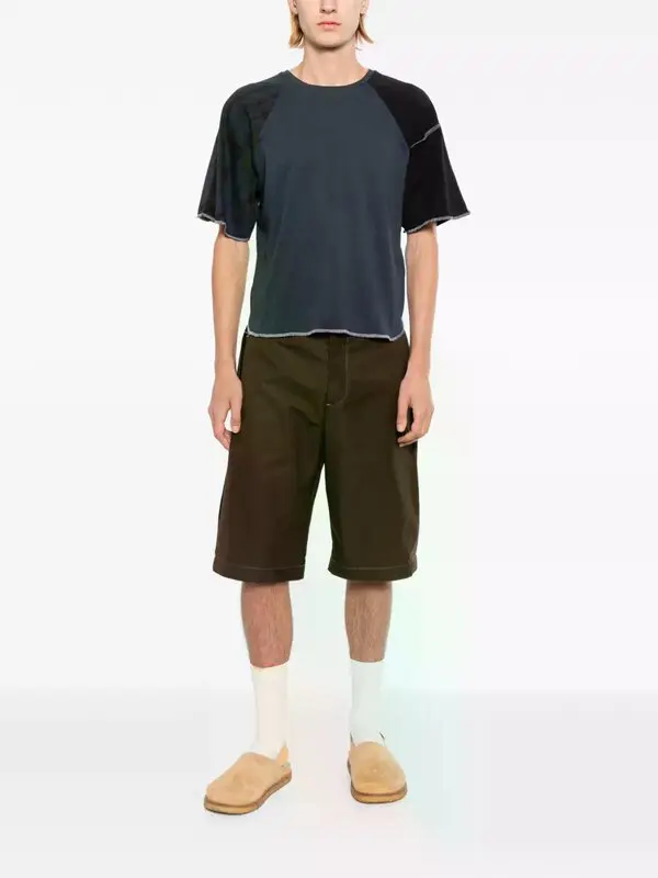 STAIN SHADE Contrast Panel Raglan Sleeve T-shirt