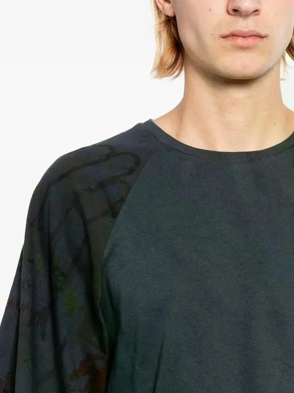 STAIN SHADE Contrast Panel Raglan Sleeve T-shirt
