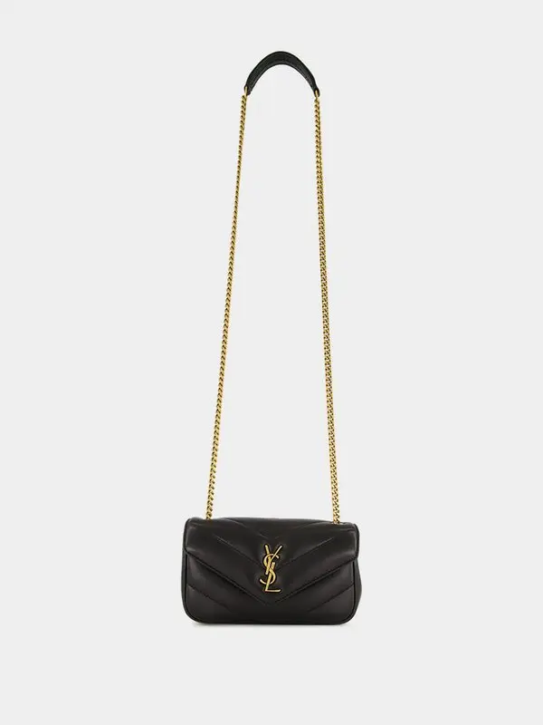 Saint Laurent Loulou Mini Bag In Lambskin - Black