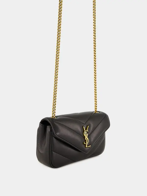 Saint Laurent Loulou Mini Bag In Lambskin - Black