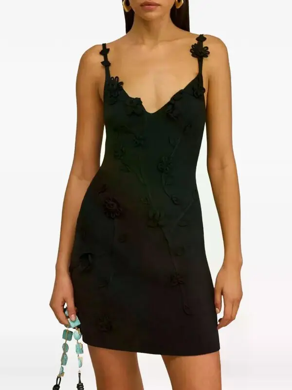 Cult Gaia Flora Floral-appliqué Mini Dress