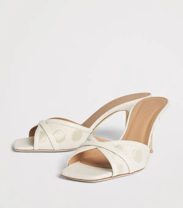 MALONE SOULIERS Raffia-leather Perla Mules 70