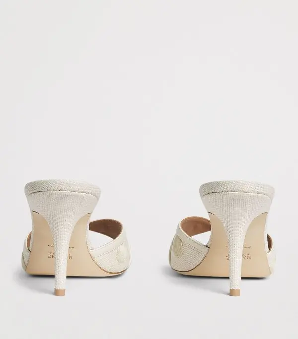 MALONE SOULIERS Raffia-leather Perla Mules 70