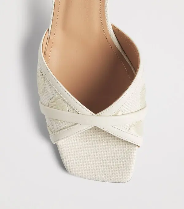 MALONE SOULIERS Raffia-leather Perla Mules 70
