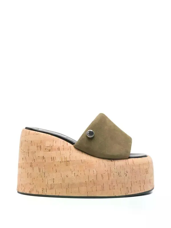 Attico Mochi Platform Sandals - Green