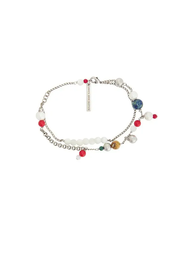 Dries Van Noten Freshwater Pearl And Semiprecious Stone Bracelet - Multi