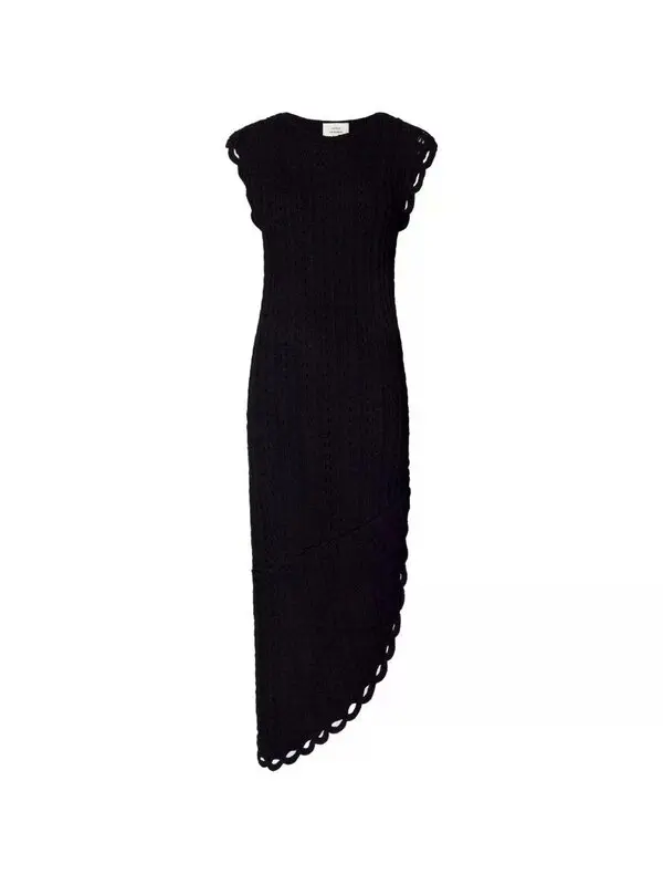 Loulou De Saison Malena Crochet Midi Dress - Black