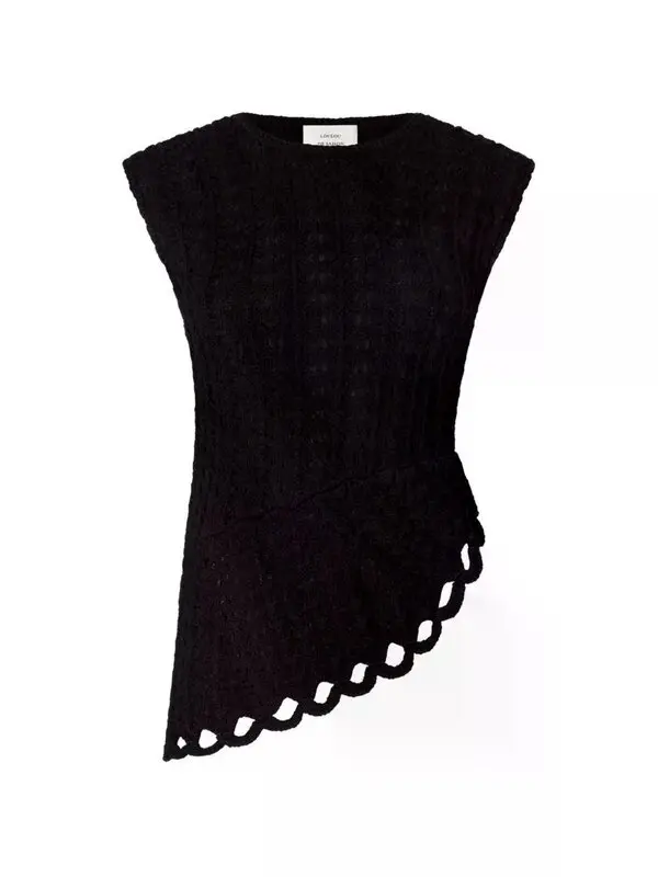 Loulou De Saison Saez Crocheted Top - Black