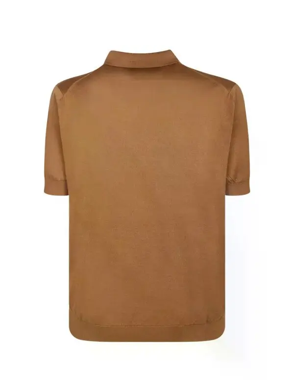 DELL'OGLIO Short-sleeve Knitted Polo-colar T-shirt