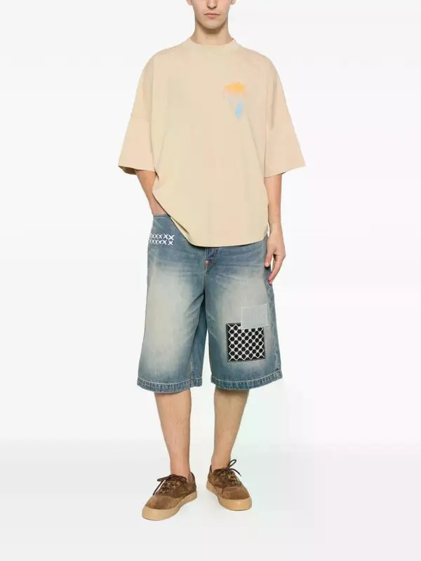 Palm Angels Logo-print Drop-shoulder T-shirt