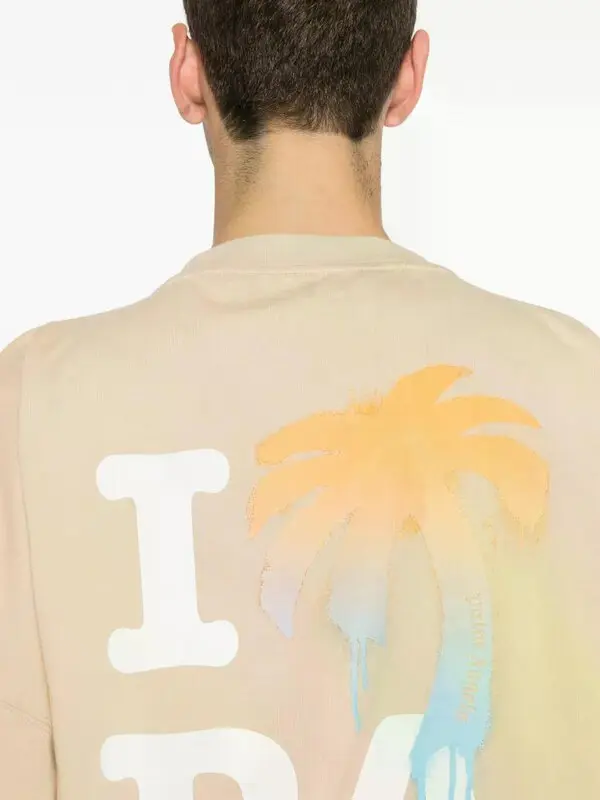 Palm Angels Logo-print Drop-shoulder T-shirt