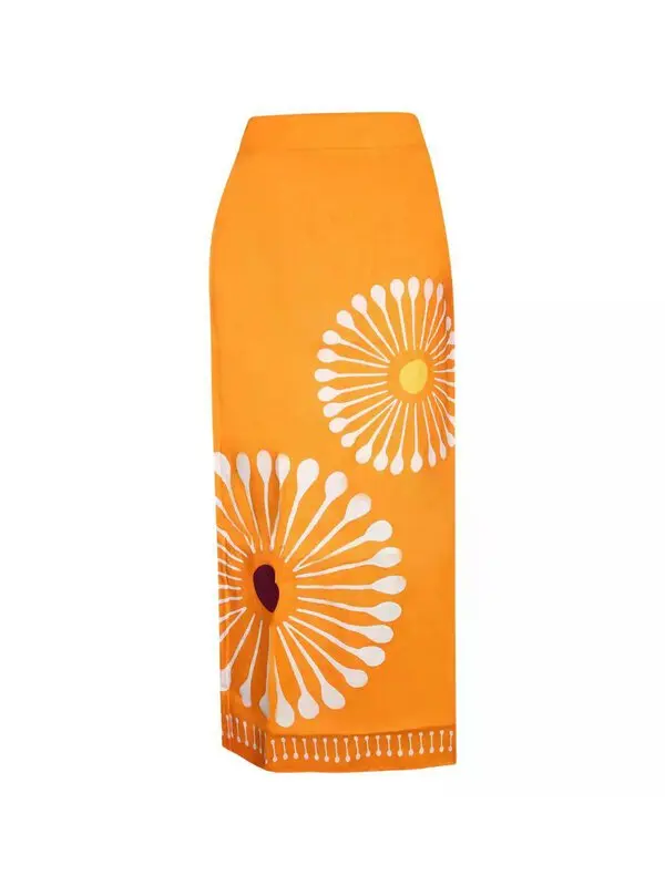 CALA DE LA CRUZ Zip-fastening Midi Skirt