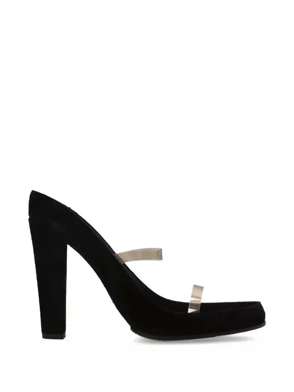Moschino Trompe-l'oeil Transparent-strap Sandals - Black