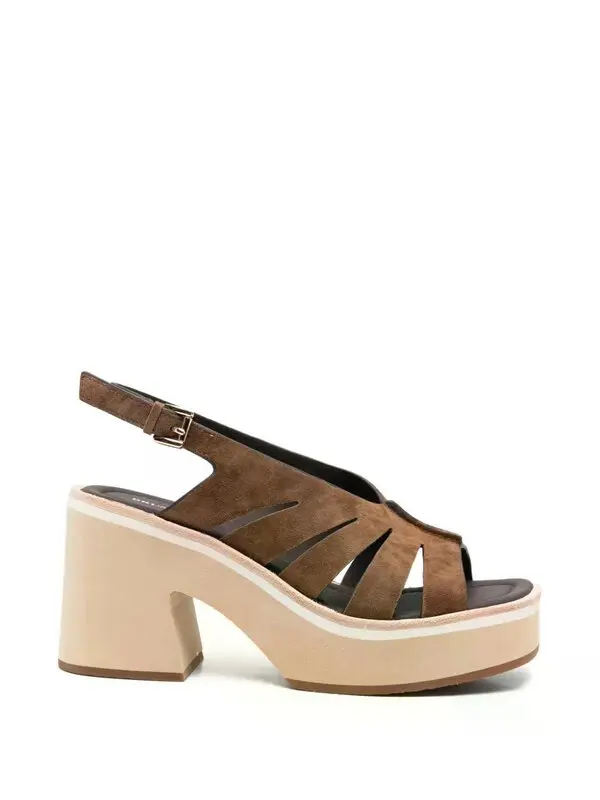 BRUNO PREMI Cut-out Platform Sandals - Brown