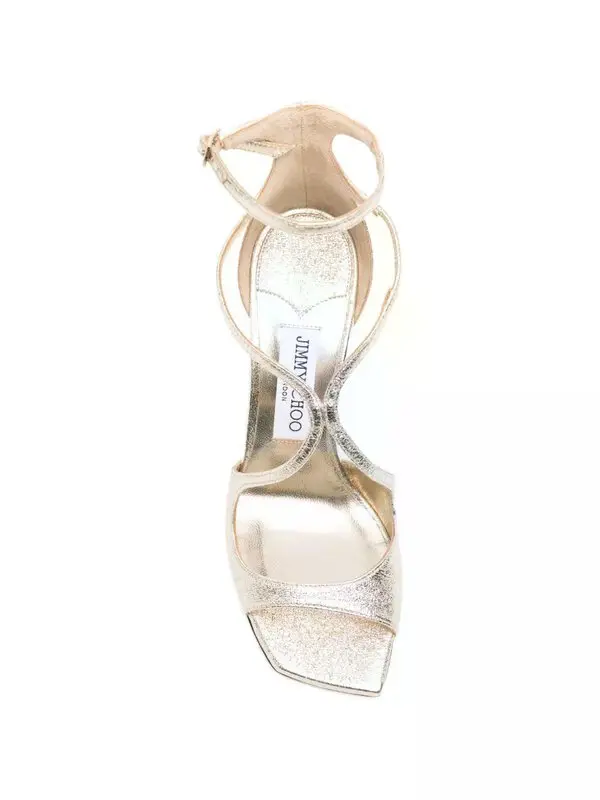 JIMMY CHOO Azia Glitter-effect Sandals