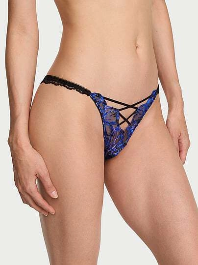 Victoria's Secret Very Sexy Party Floral Sequin Brazilian Panty - Print