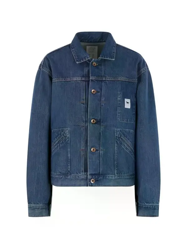 Maison Kitsuné Kuro Selvedge Denim Jacket - Blue