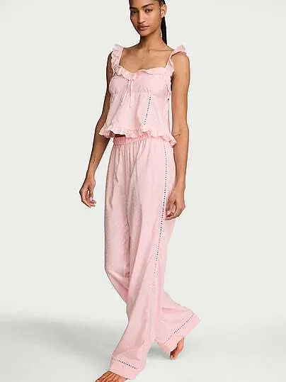 Victoria's Secret Cotton Dream Tank Long Pajama Set - Pink