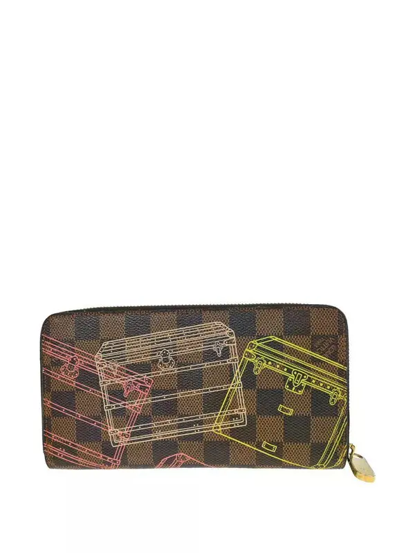 LOUIS VUITTON 2014 Long Trunk Zippy Patterned Wallet
