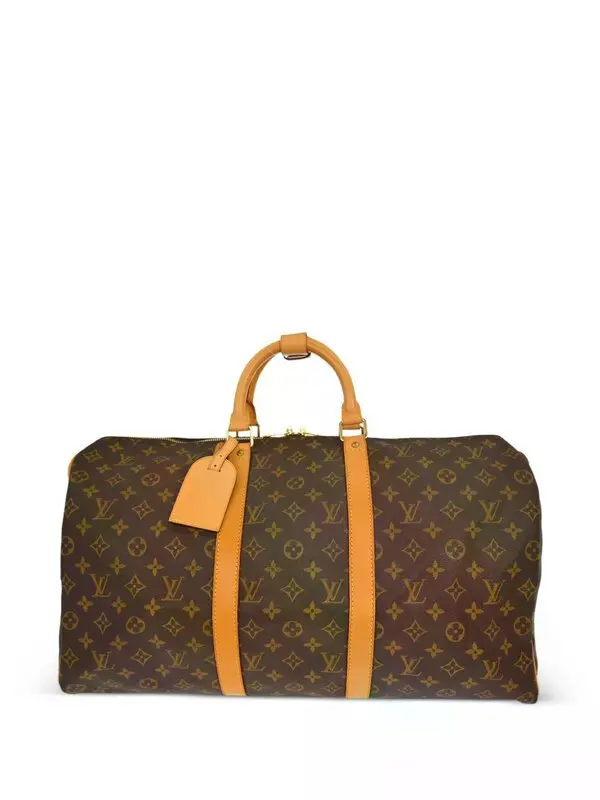 LOUIS VUITTON Monogram Keepall 50 Travel Bag - Brown