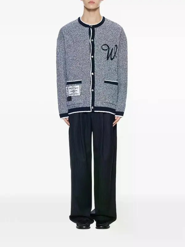 WOOYOUNGMI Logo Embroidered Buttoned Cardigan