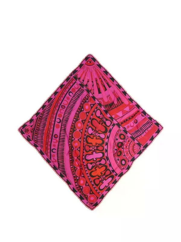 Emilio Pucci Soleil-print Wool And Silk Pashmina - Pink