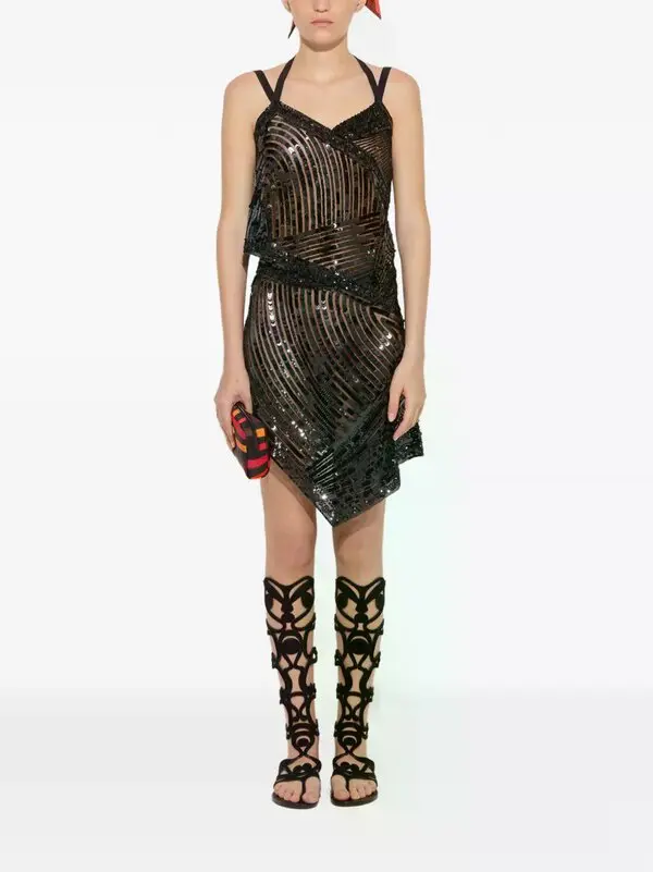 Emilio Pucci Embroidered Tulle Scarf Top