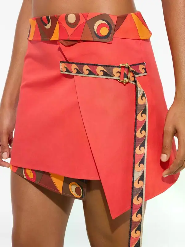 Emilio Pucci Cotton Canvas Wrap Skirt