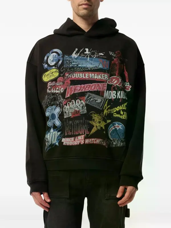 We11Done Collage Print Hoodie