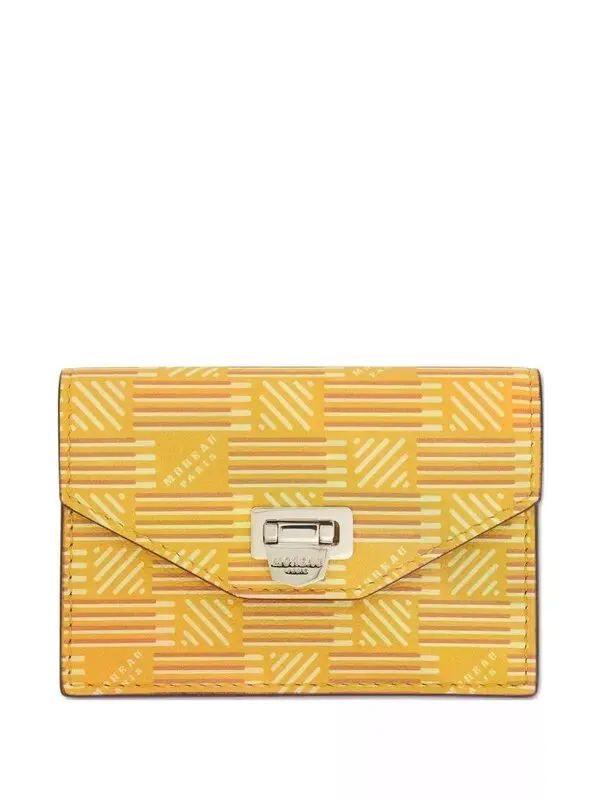 Moreau Logo-print Gusseted Wallet - Yellow