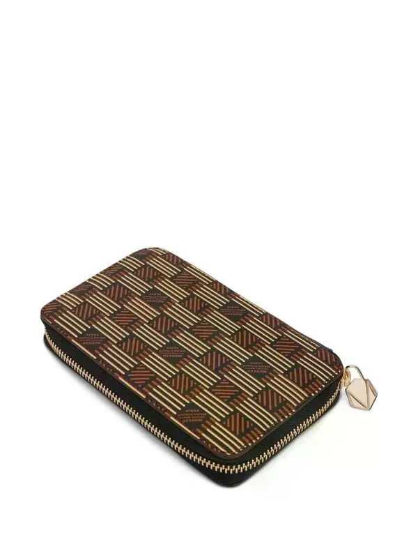 Moreau Signature-pattern Zip Wallet