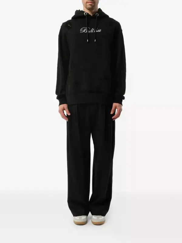 MASTERMIND WORLD Distressed Logo Hoodie - Black