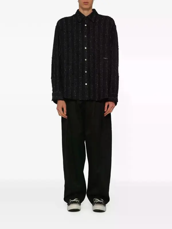 WOOYOUNGMI Tweed Button-up Shirt