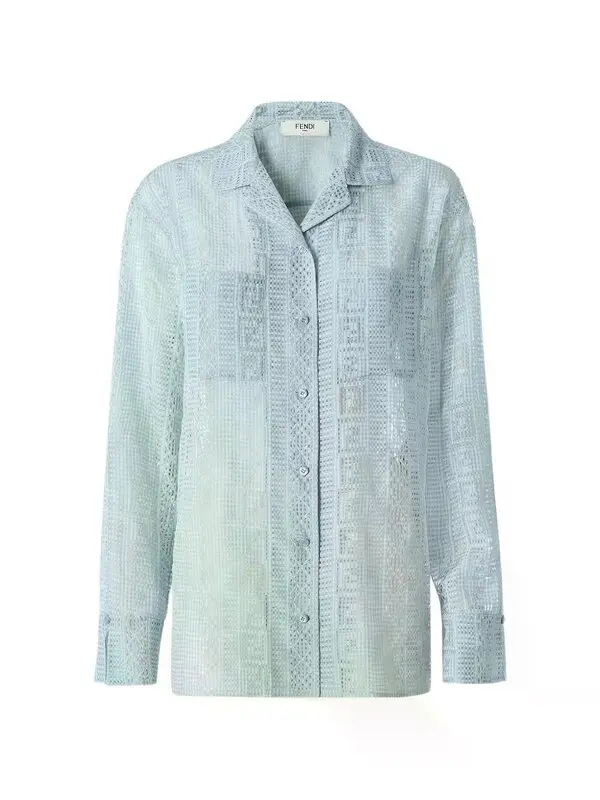 Fendi Ff Motif Lace Shirt
