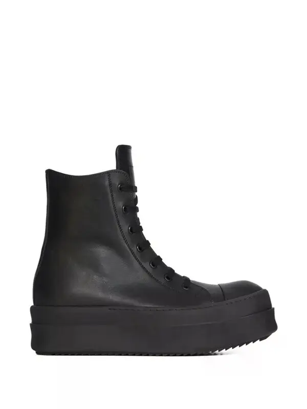 Rick Owens Megabumper Leather Sneakers - Black