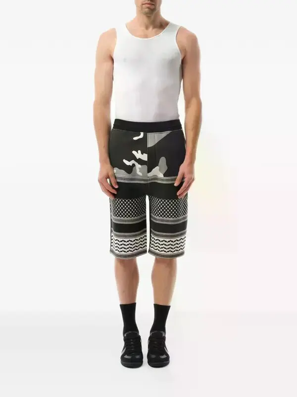 Neil Barrett Camouflage Print Drawstring Shorts