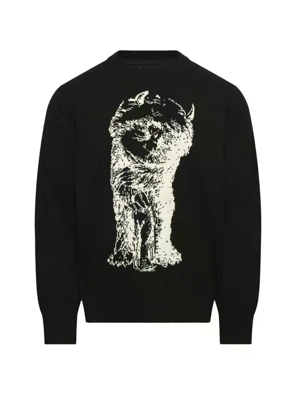 Sacai Graphic-print Sweatshirt - Black