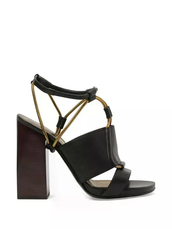 LANVIN Multi-strap Block-heel Sandals - Black