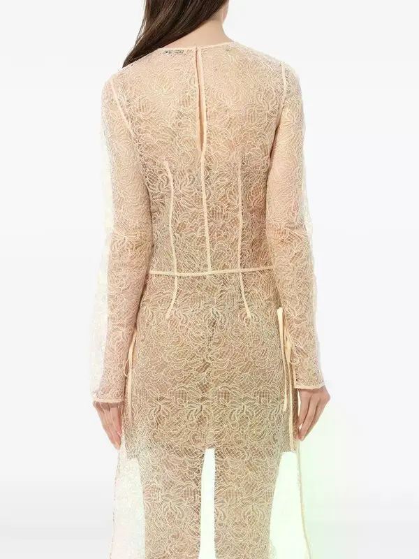 Emilio Pucci Lace Long-sleeve Dress