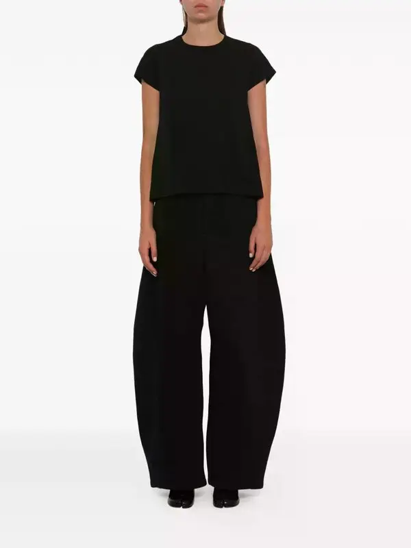 Sacai Cotton Jersey And Poplin Pleated Back Pocket T-shirt