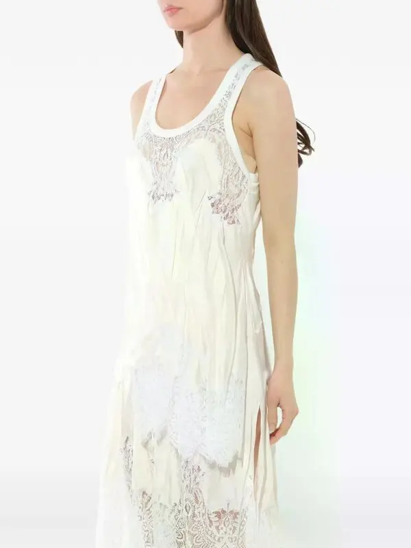 Givenchy Asymmetric Midi Dress With Lace Detail