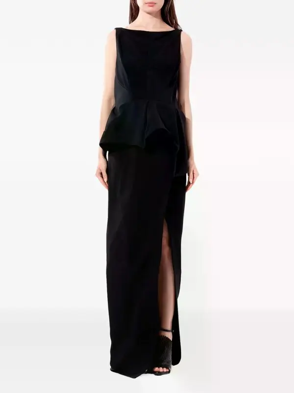 Balenciaga Sleeveless V-neck Midi Dress