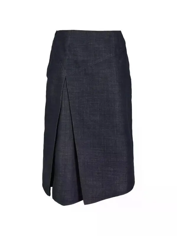 BASILE Asymmetric Hem Pleated Skirt